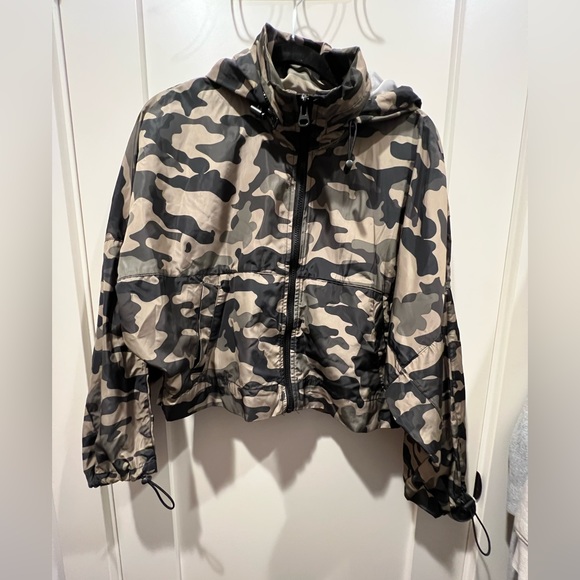 Zara | Jackets & Coats | Zara Camo Rain Jacket Converts Into Mini Backpack | Poshmark